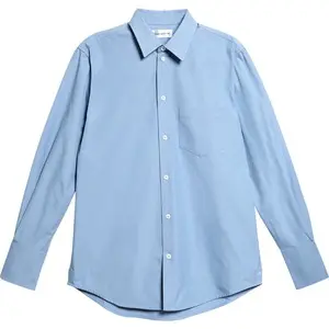 Victoria Beckham Perry Compact Oxford Button-up Shirt - Ocean Mist