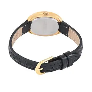 PEUGEOT Vintage Petite Oval Leather Strap Watch- 30x22mm
