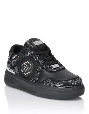 Philipp Plein Low-top Sneakers Sk8r Strass - Black/black