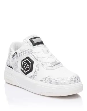 Philipp Plein Low-top Sneakers Sk8r Strass - White/white