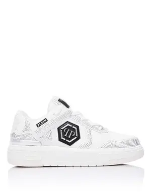 Philipp Plein Low-top Sneakers Sk8r Strass - White/white