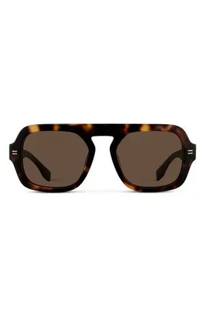 WMP EYEWEAR Naomi Oversized Aviator Sunglasses - Brown Tortoise