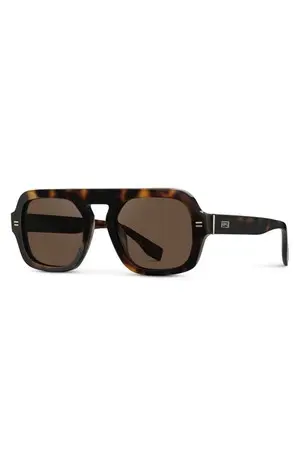 WMP EYEWEAR Naomi Oversized Aviator Sunglasses - Brown Tortoise