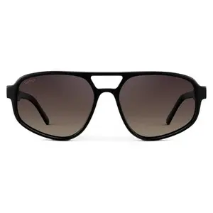 WMP EYEWEAR Brooklyn 56mm Aviator Sunglasses - Black