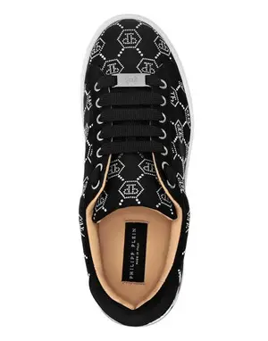 Philipp Plein Satin Lo-top Sneakers Strass Monogram