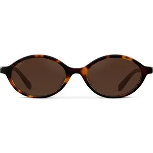 WMP EYEWEAR Selene49mm Classic Oval Sunglasses - Brown Tortoise