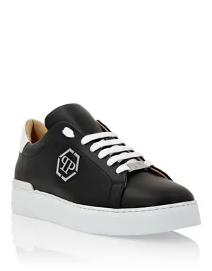 Philipp Plein Lo-top Sneakers Cocco Print Insert Hexagon - Black