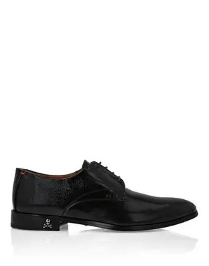 Philipp Plein Leather Lace Up Shoes Monogram