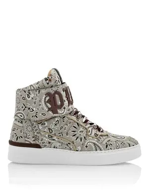 Philipp Plein Hi-top Sneakers Paisley - Beige