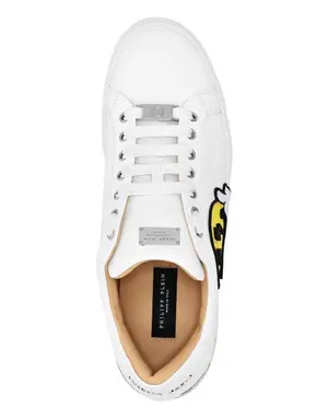 Philipp Plein Leather Lo-top Sneakers Strass Smile