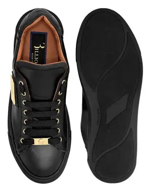 BILLIONAIRE Croco Printed Nappa Leather Lo-top Sneakers