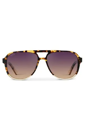 WMP EYEWEAR Indie57mm Aviator Polarized Sunglasses - Tortoise Clear