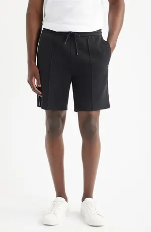 BOSS Pintuck Textured Shorts - Black