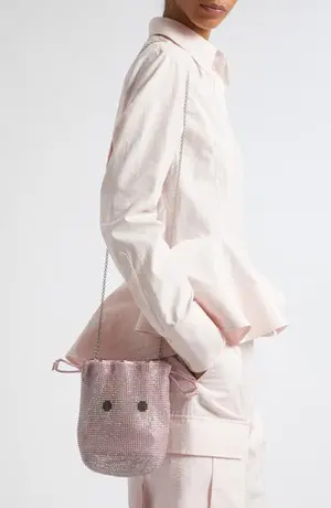 ANYA HINDMARCH Eyes Crystal Mesh Drawstring Pouch