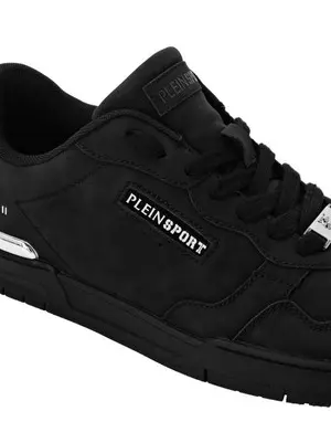PLEIN SPORT Nabuk Eco Leather Lo-top Sneakers - Black/black