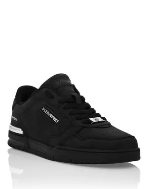 PLEIN SPORT Nabuk Eco Leather Lo-top Sneakers - Black/black
