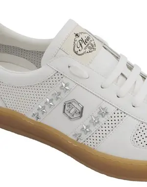 Philipp Plein Perforated Leather Sneakers Retro Rebel