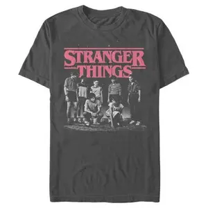 STRANGER THINGS Title Logo Faded Graphic T-shirt