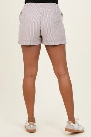 PINKBLUSH Striped Drawstring Shorts