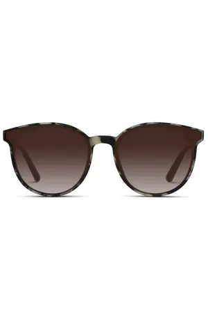 WMP EYEWEAR Aubrie 53mm Rounded Cat-eye Polarized Sunglasses - Beige Tortoise