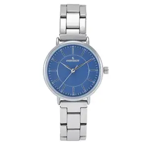 PEUGEOT Sleek Minimalist Round Bracelet Watch- 30mm - Blue