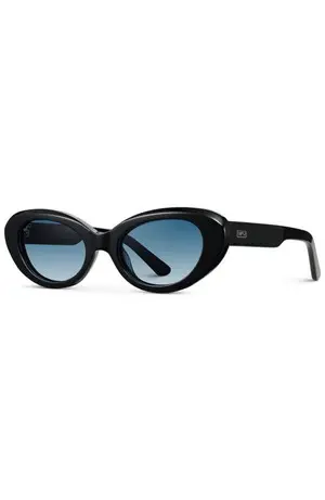 WMP EYEWEAR Marilyn 49mm Cat-eye Polarized Sunglasses - Black