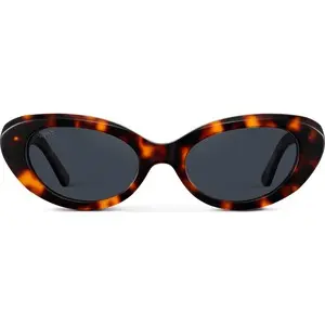 WMP EYEWEAR Marilyn 49mm Cat-eye Polarized Sunglasses - Brown Tortoise