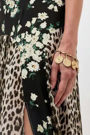 Rixo Coralie Amelia Gremlin Mix Maxi Dress