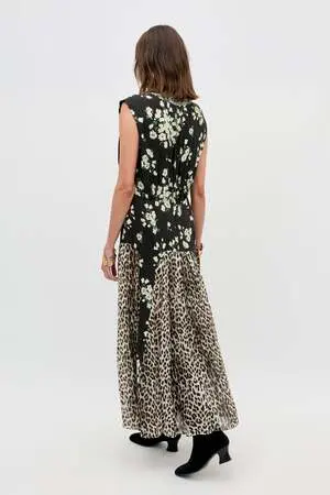 Rixo Coralie Amelia Gremlin Mix Maxi Dress