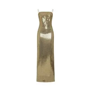 OSCARMORRIS Lola Disco Dress - Gold