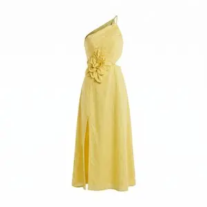 Yumi Kim Romy Chartreuse Linen Dress - Yellow