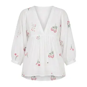 Adrift Clothing Cairo Boho Blouse In Sunlit Grove
