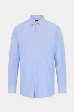 Dsquared2 Oxford Cotton Relax Dan Shirt - Blue