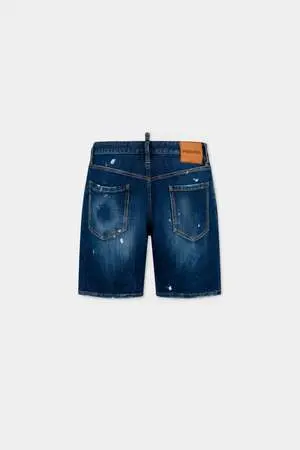 Dsquared2 Medium Wash Distressed Denim Shorts
