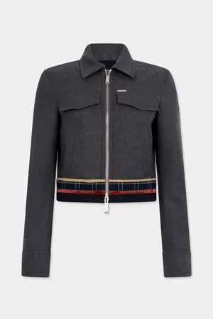 Dsquared2 Hybrid Flannel Jacket - Grey