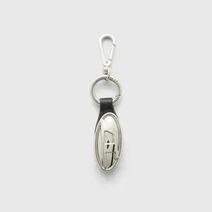 DIESEL® Metal Keyring With Oval Plaque - Silver