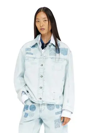 DIESEL® Denim Overshirt With Patch Effects