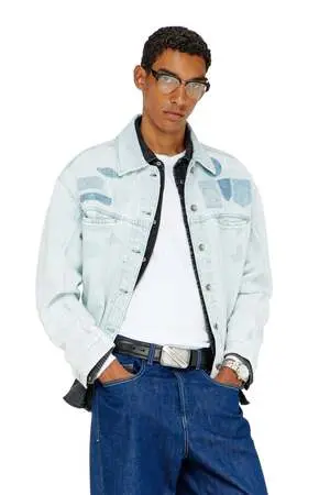 DIESEL® Denim Overshirt With Patch Effects