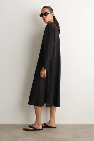 Cos Gathered Cotton Midi Kaftan Dress