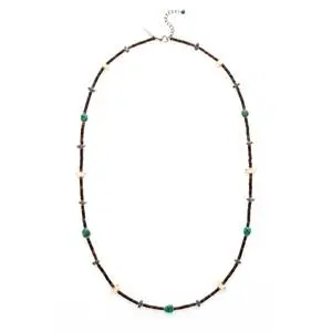 JAREDJAMIN Kai Vintage Horn & Turquoise Necklace - Brown