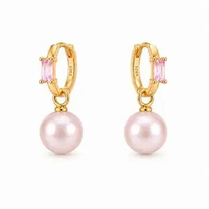NINEMOO Ballet Rosé Pas De Deux Hoops Earrings - Pink
