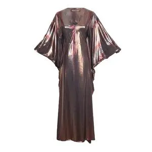 JENNAFER GRACE Brown / Silver Gracie Caftan In Molten Bronze