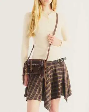 Dr. Martens 7 Inch Desert Rodeo Leather & Suede Satchel