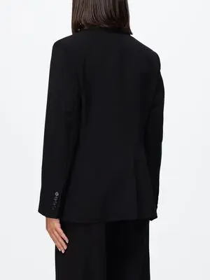 Chloé Single-breasted Cropped Wool Blazer With Notched Lapels