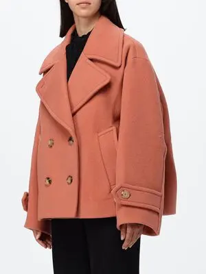 Chloé Double-breasted Relaxed Fit Wool Coat