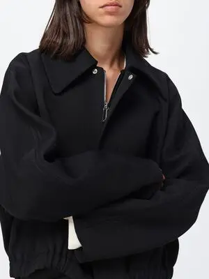 Victoria Beckham Arden Virgin Wool Bomber Jacket With Zip Closure