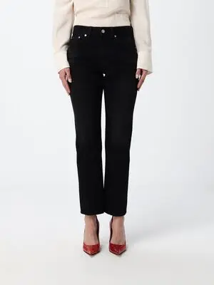 Victoria Beckham Mid-rise Cropped Slim Fit Jeans In Cotton Denim