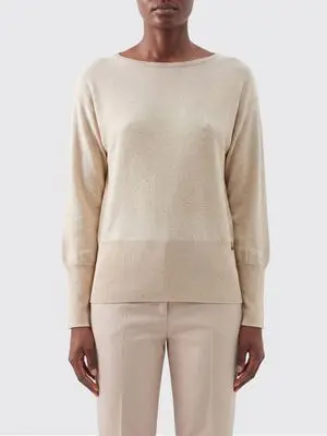 Herno Lurex And Viscose Boat Neck Jumper - Beige
