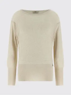 Herno Lurex And Viscose Boat Neck Jumper - Beige
