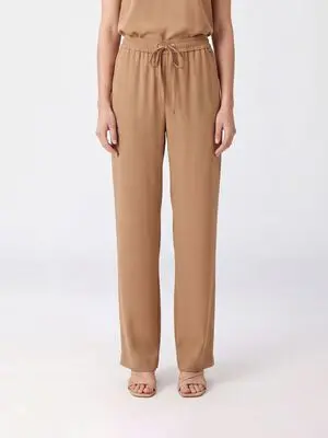 Herno High-waisted Jersey Palazzo Trousers With Drawstring - Camel